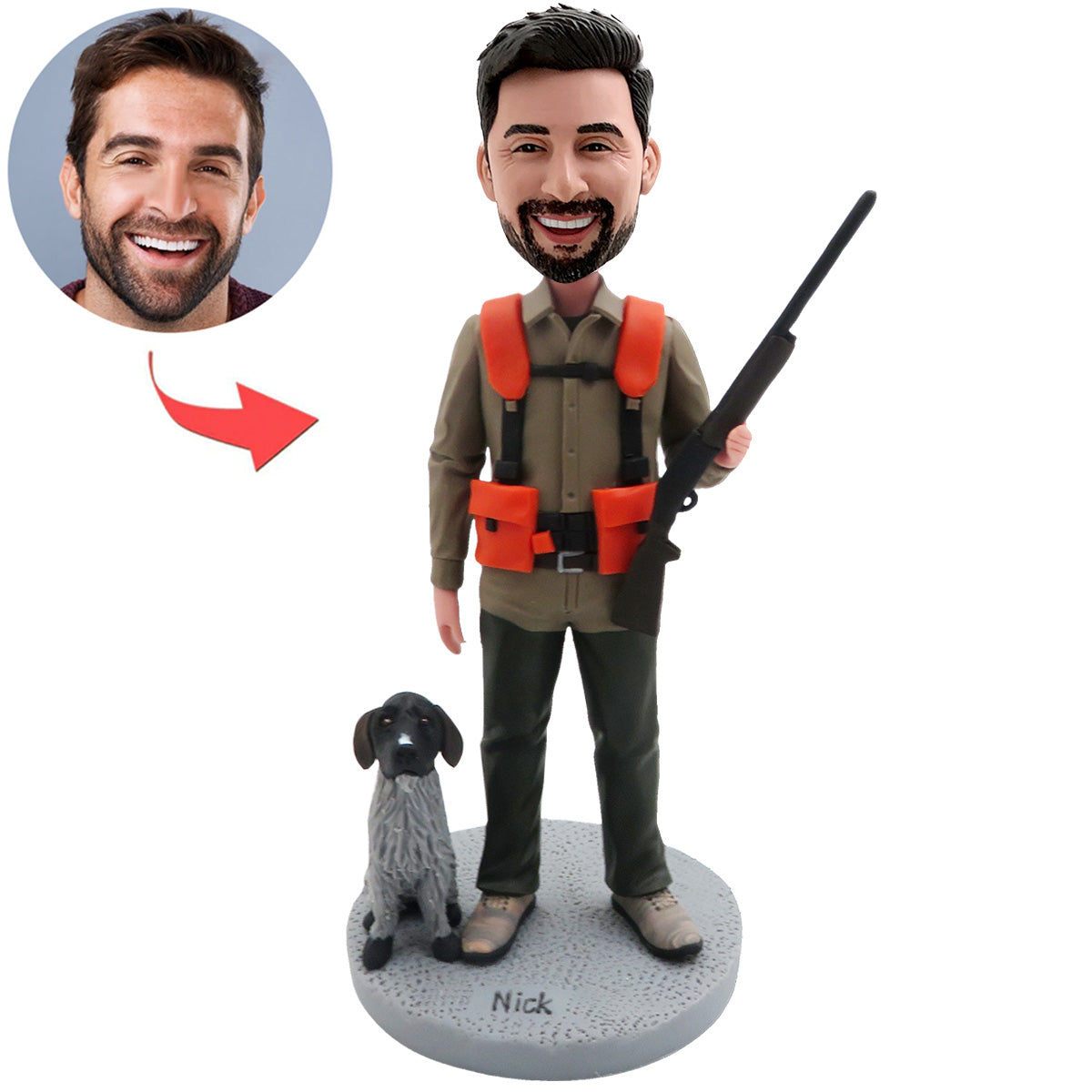 Custom Hunting Bobblehead with Dog – Personalized Gift for Him ...