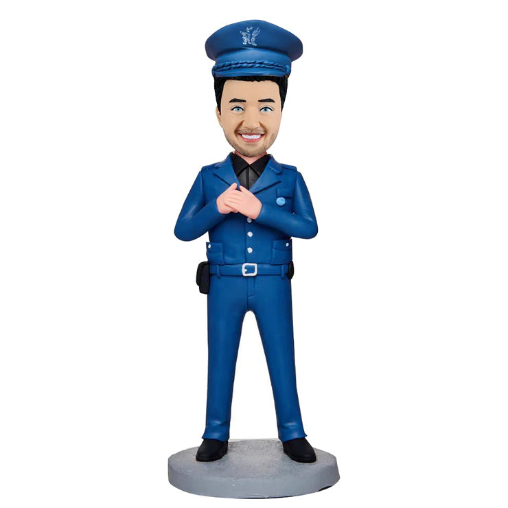 Custom Bobblehead Police Officer from His Photos – BobbleGifts AU