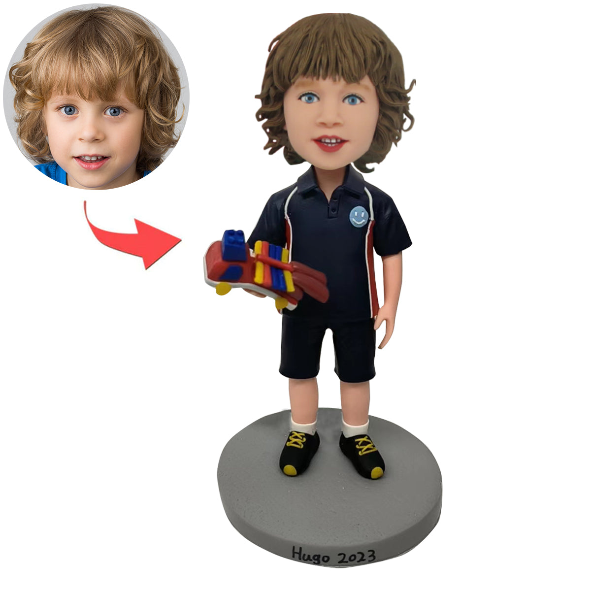 Personalized Custom Boy Bobblehead with Toy - Gift for Birthday ...