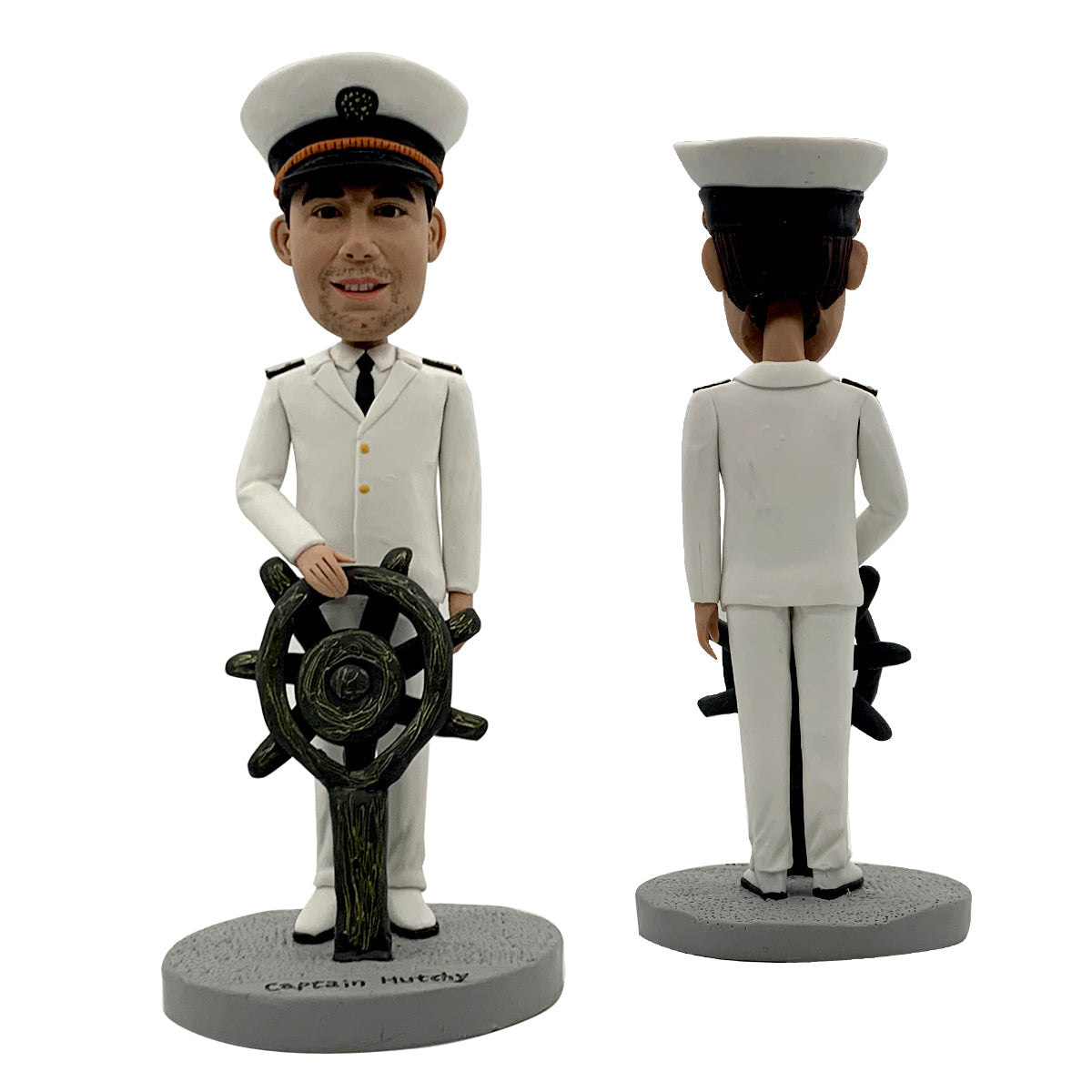 Personalized Custom Captain Bobblehead Doll With Rudder From His Photo ...