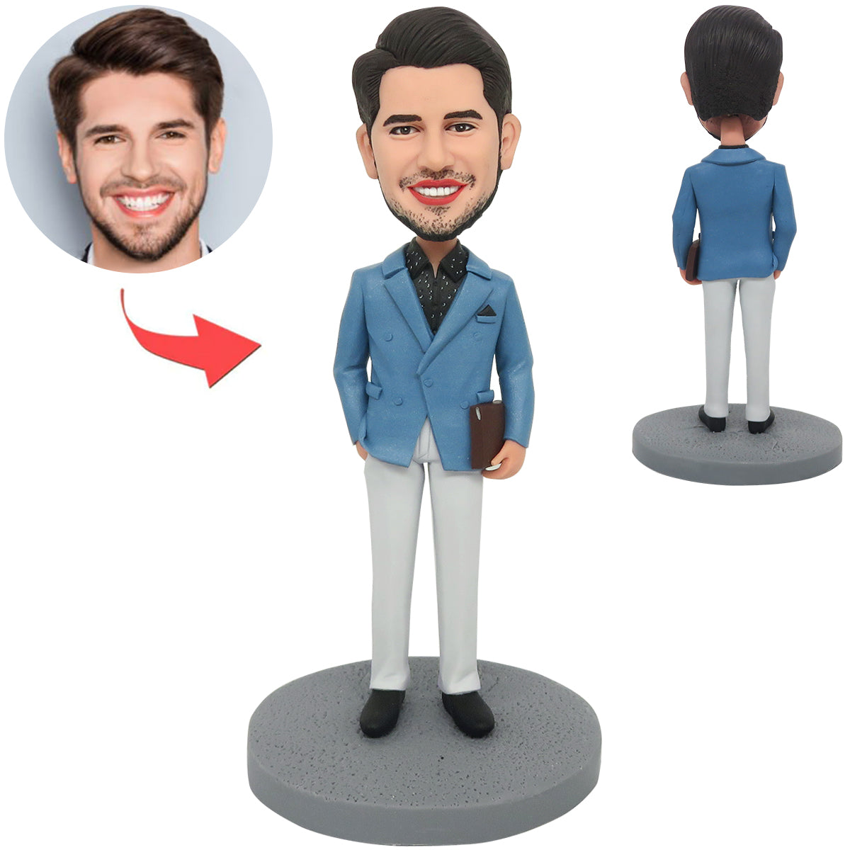 Personalized Custom Business Man Bobblehead with Suit Online ...